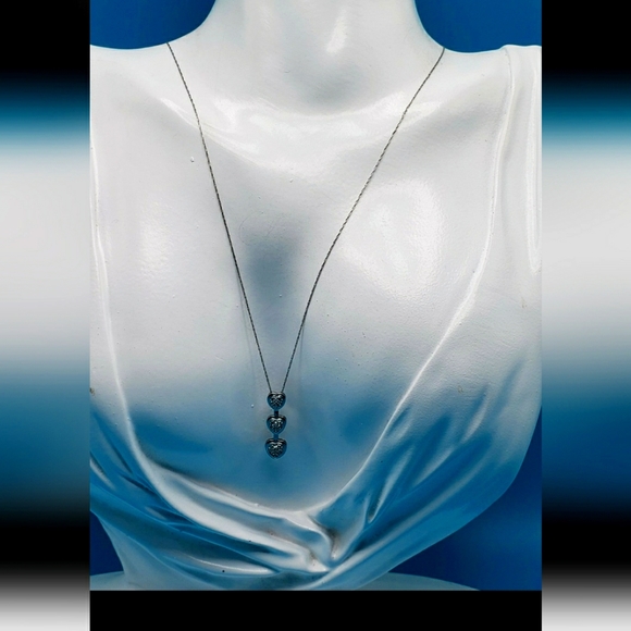 Jewelry | Vintage 1k White Gold Chain With 10k And Diamond Heart ...